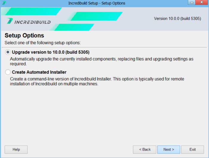 升级到Incredibuild 10.x